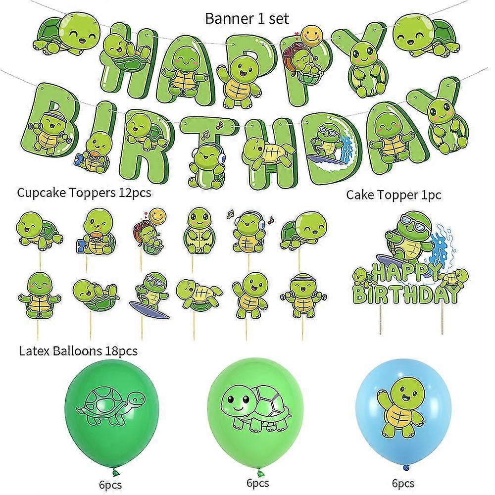 Kids Small Tortoise Birthday Party Decorations, Cartoon Theme Party ...