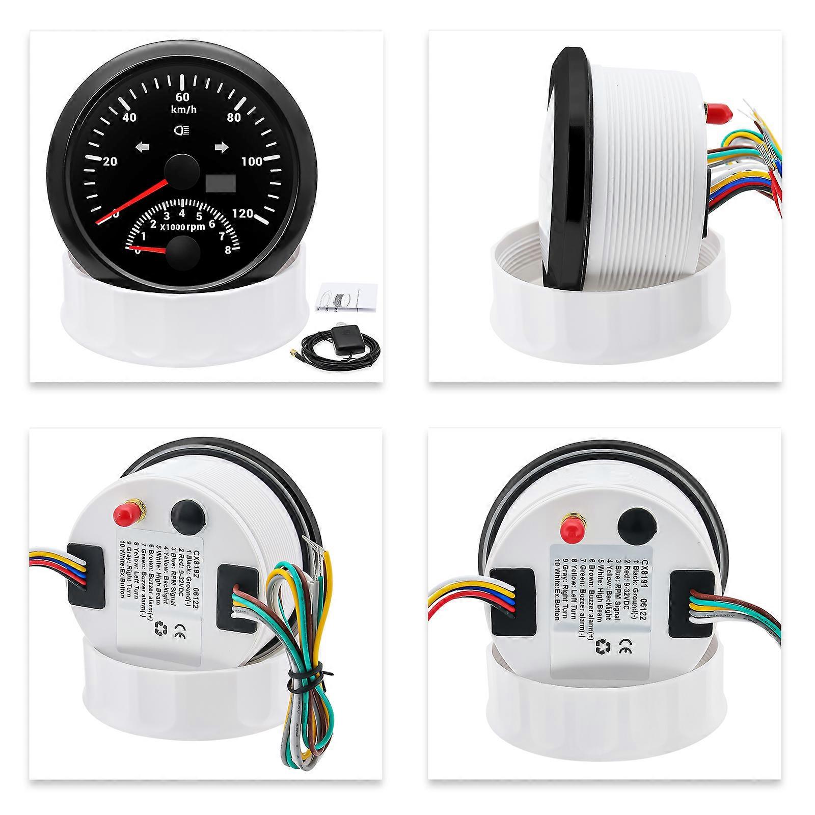 85MM GPS Speedometer With 8000RPM Tachometer Universal Motorcycle ...