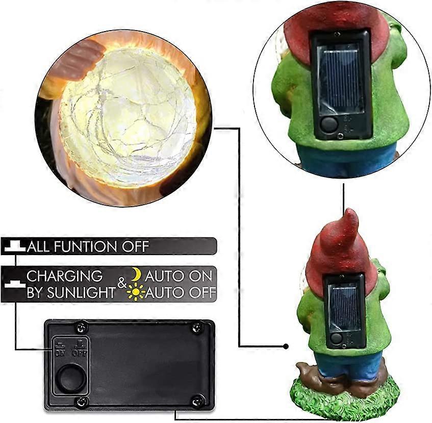 Tuinkabouter Tuinbeeldje Grappige Tuinkabouter Gevlokte Kabouter Met ...