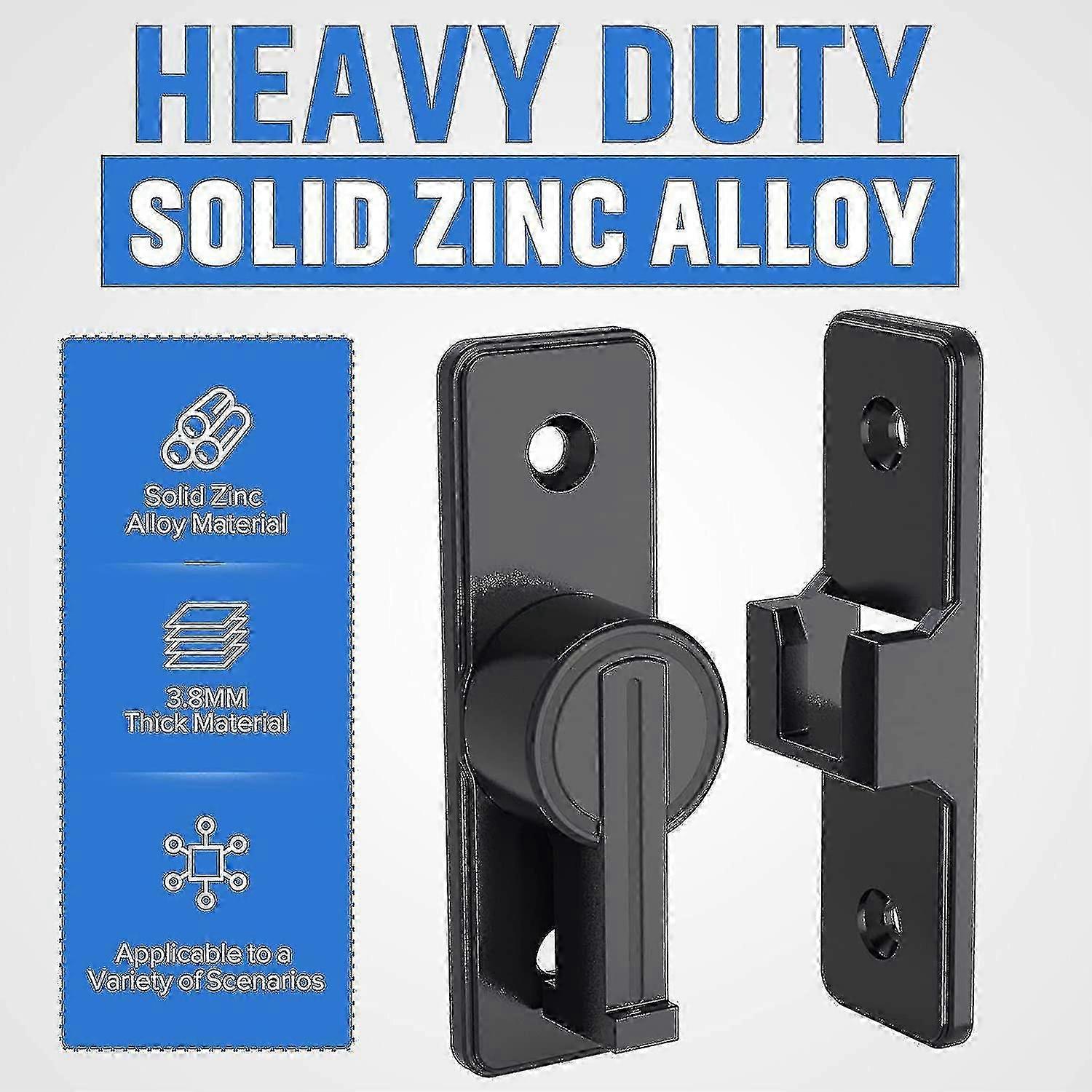 Sliding Barn Door Lock Hardware, 90 Degree Heavy Duty Gate Latches Flip Latch Safety Door Bolt ...