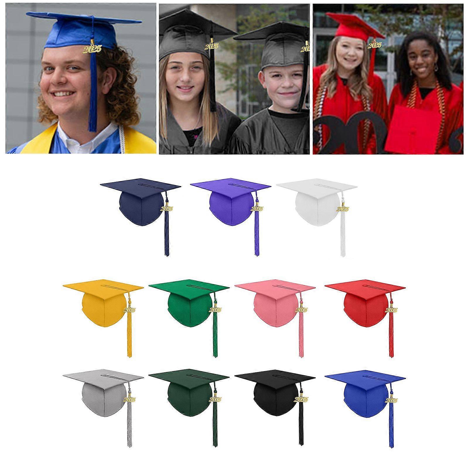 Graduation Cap with 2025 Tassel Unisex Adult Matte Graduation Caps for ...