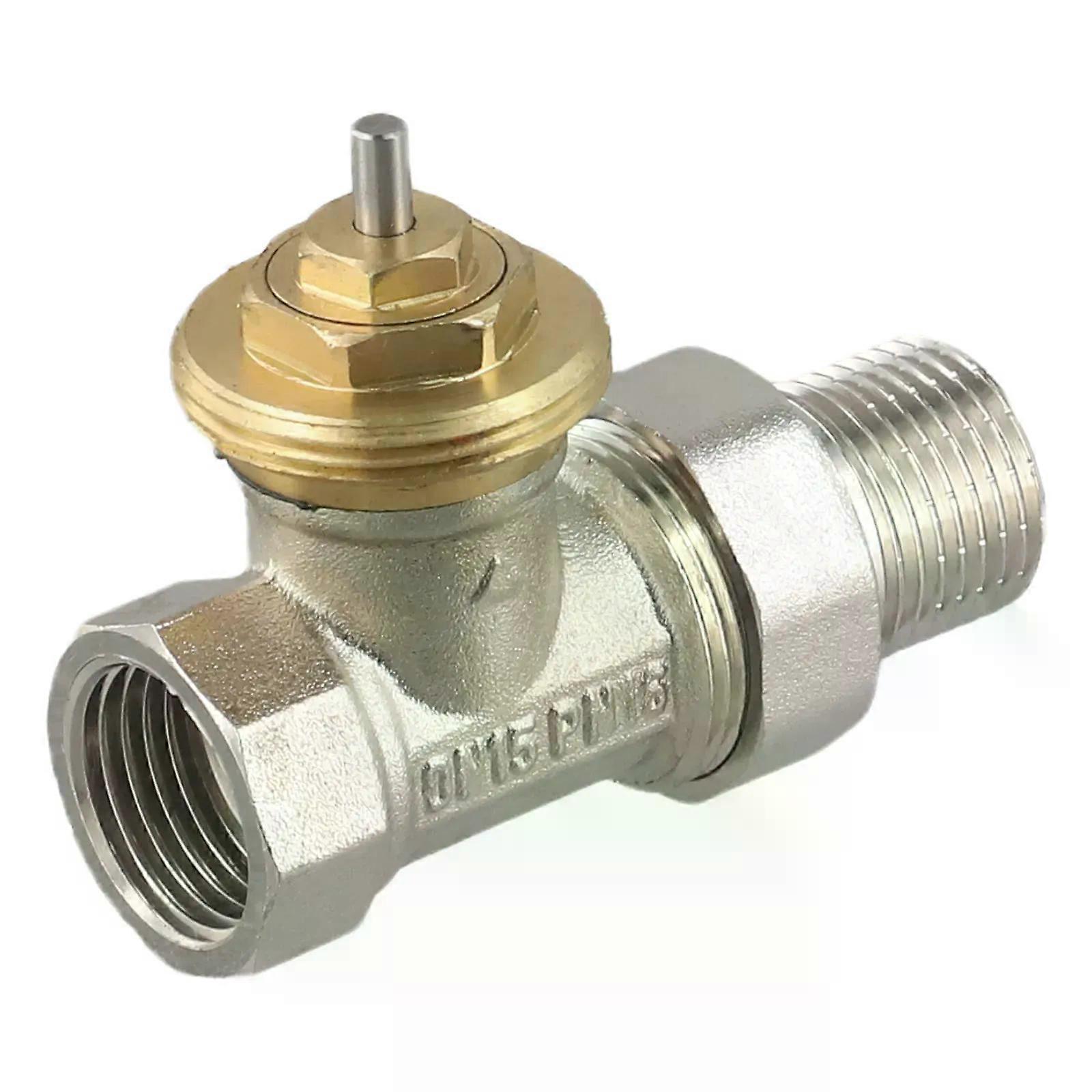 DN15 DN20 DN25 Brass Straight Radiator Valve Without Thermostatic Head ...