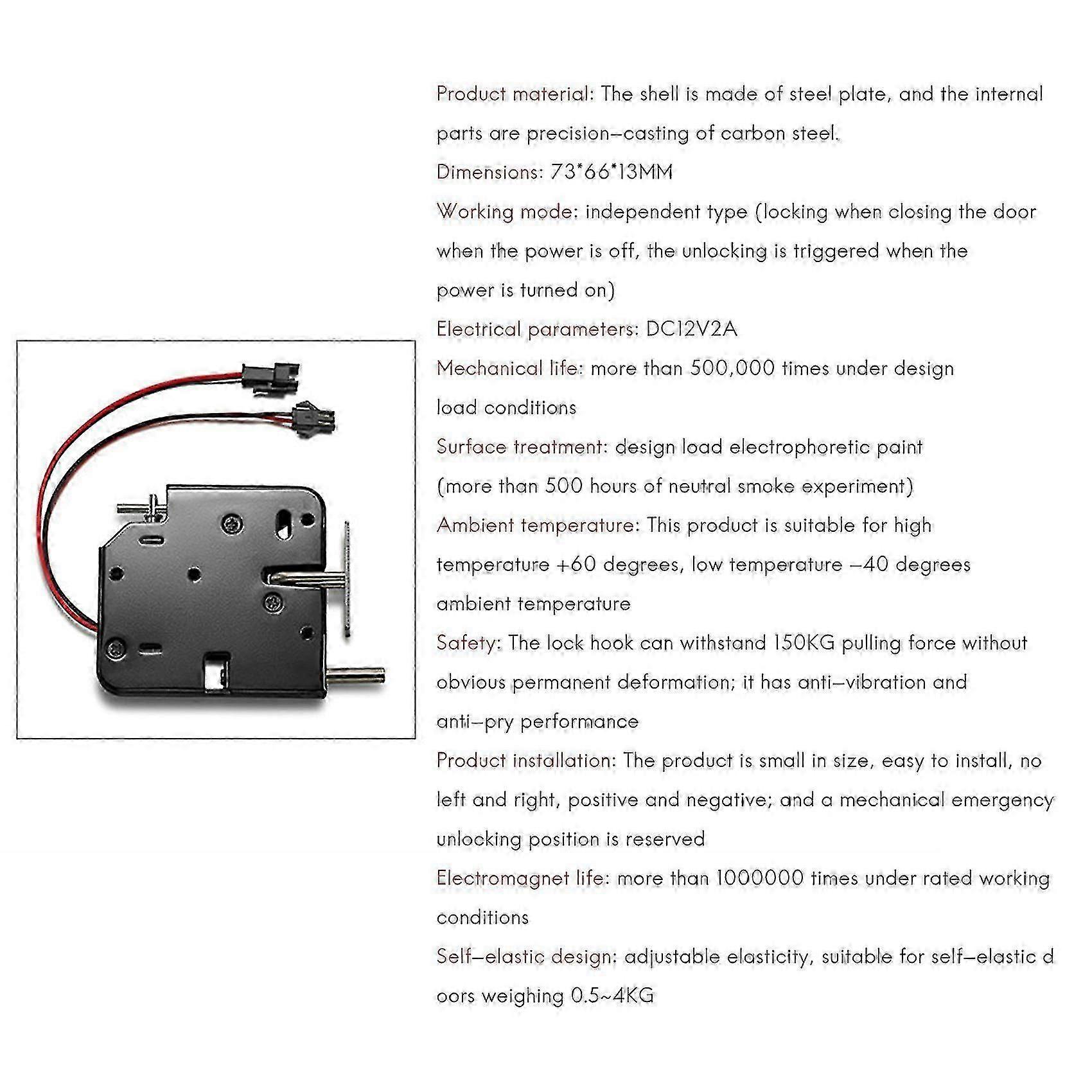 12v 2a Intelligent Electronic Electromagnetic Lock, Locker Cabinet Lock, Access Sys | Fruugo UK