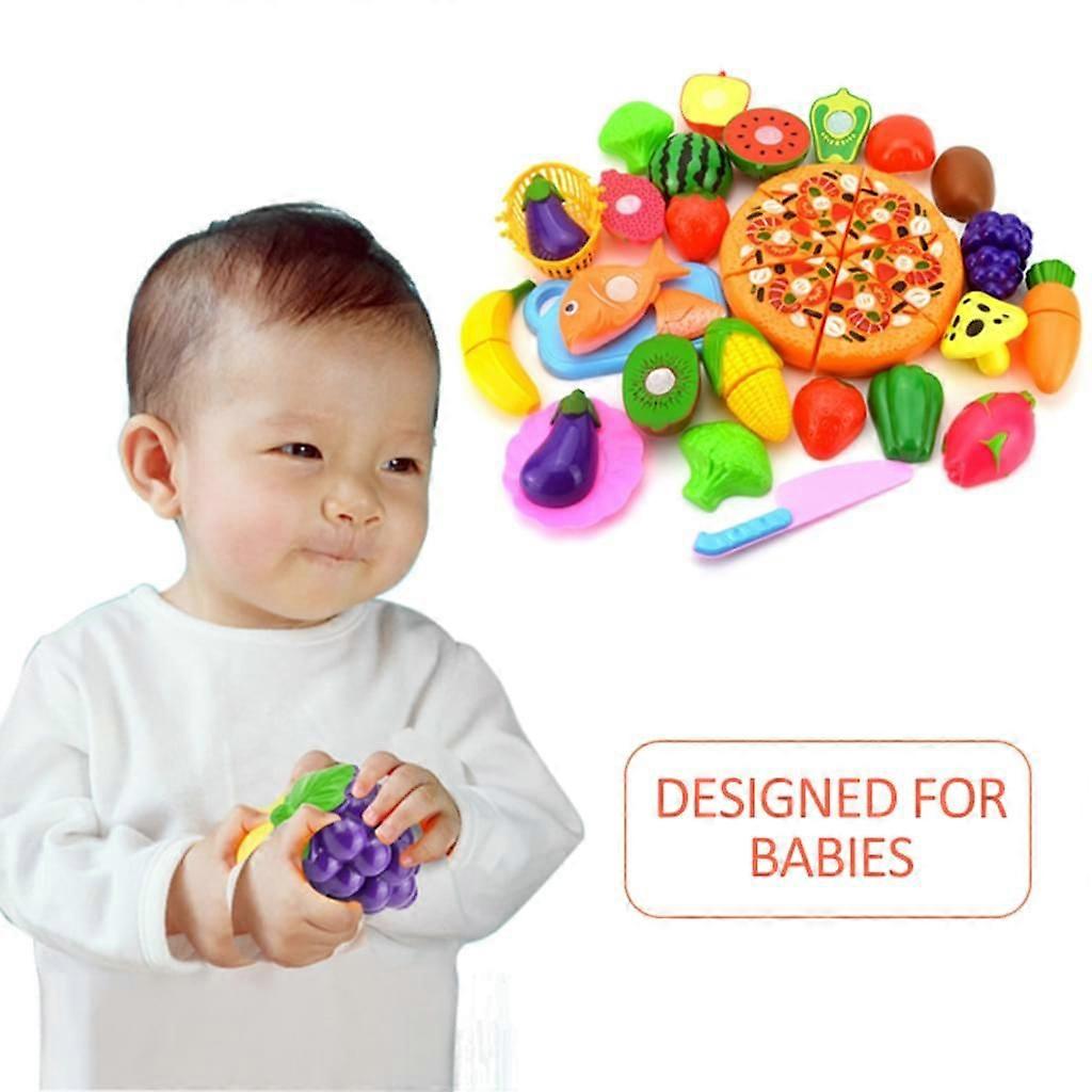 25-Piece Kids' Kitchen Toys, Cutting Food, Fruit and Vegetable Toys ...