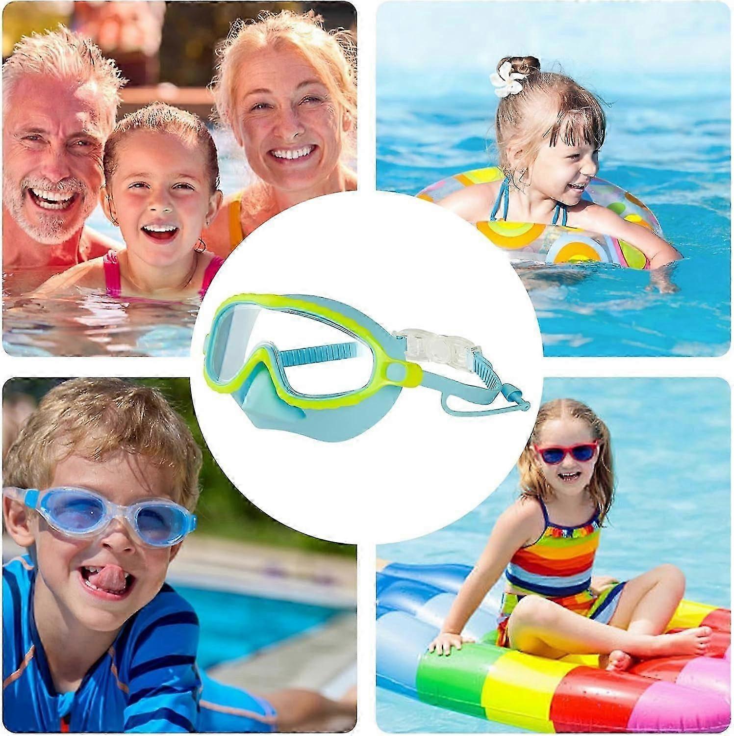 Swimming goggles with nose cover, antifog goggles, antifog, leakproof ...