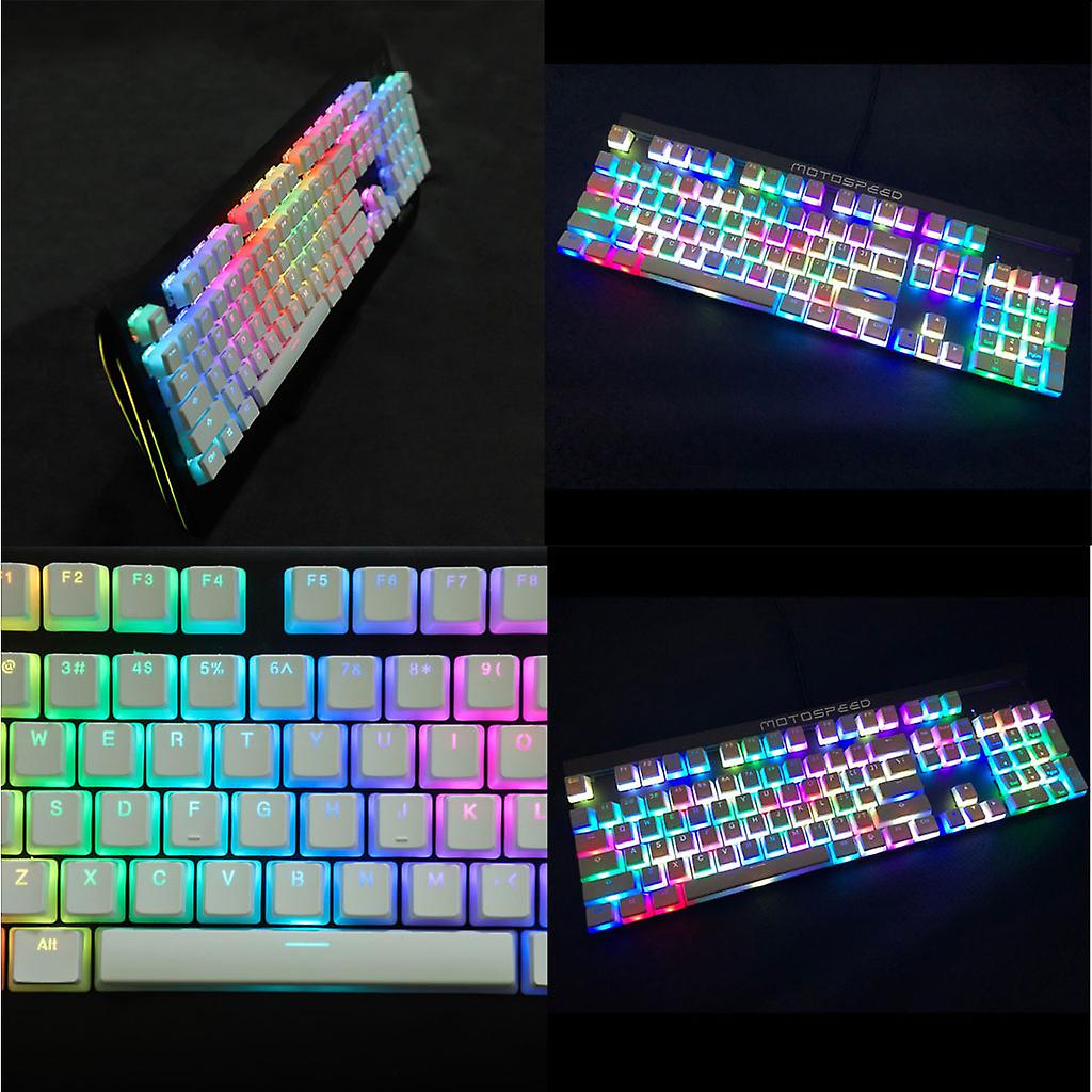 Rgb 143 Keycaps Ansi Layout Pbt Pudding Double Skin Milk Shot Backlit ...