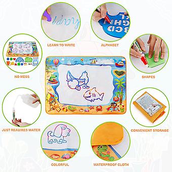 Water Painting Doodle Mat 100 X 70cm, Stencils And Shapes, Learning ...