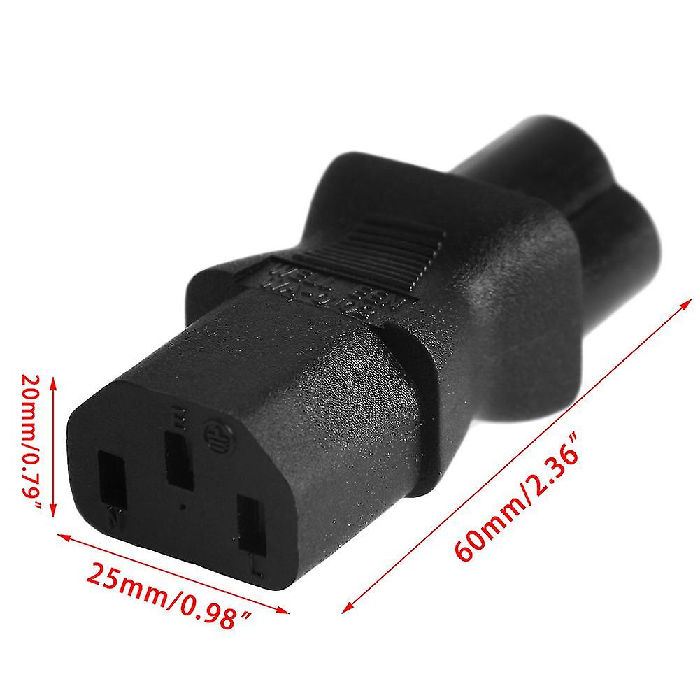 Iec 320 C13 Female To C6 Male Ac Power Adapter Converter - Cloverleaf ...