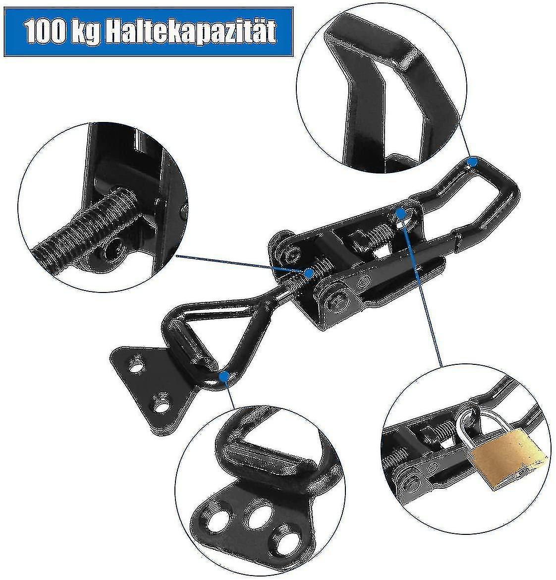 Tension Lock, 7 Pieces, Adjustable Toggle Clamp, Lever Lock, Quick ...