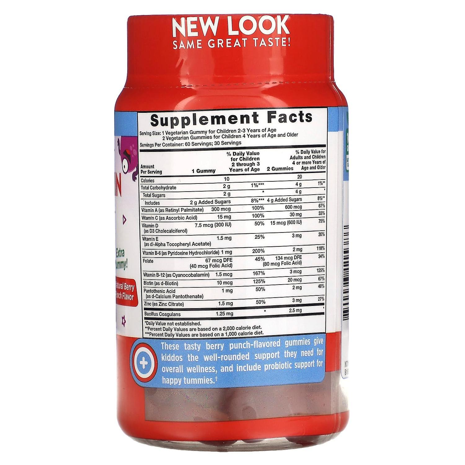 Nature's Truth, Just 4 Kidz, Multivitamin + Probiotic, Natural Berry ...