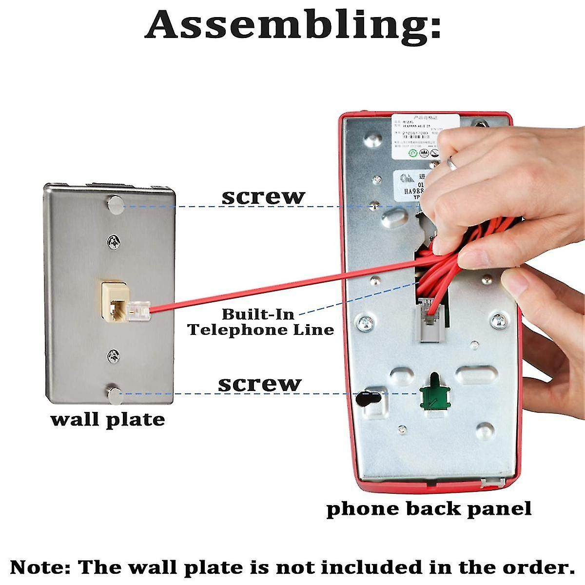 Classic Wall Phones For Landline With Mechanical Ringing, Single Line ...