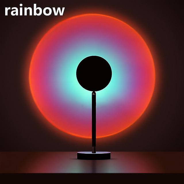 Remote Control Sunset Red Led Night Light Usb Sun Rainbow Projection ...