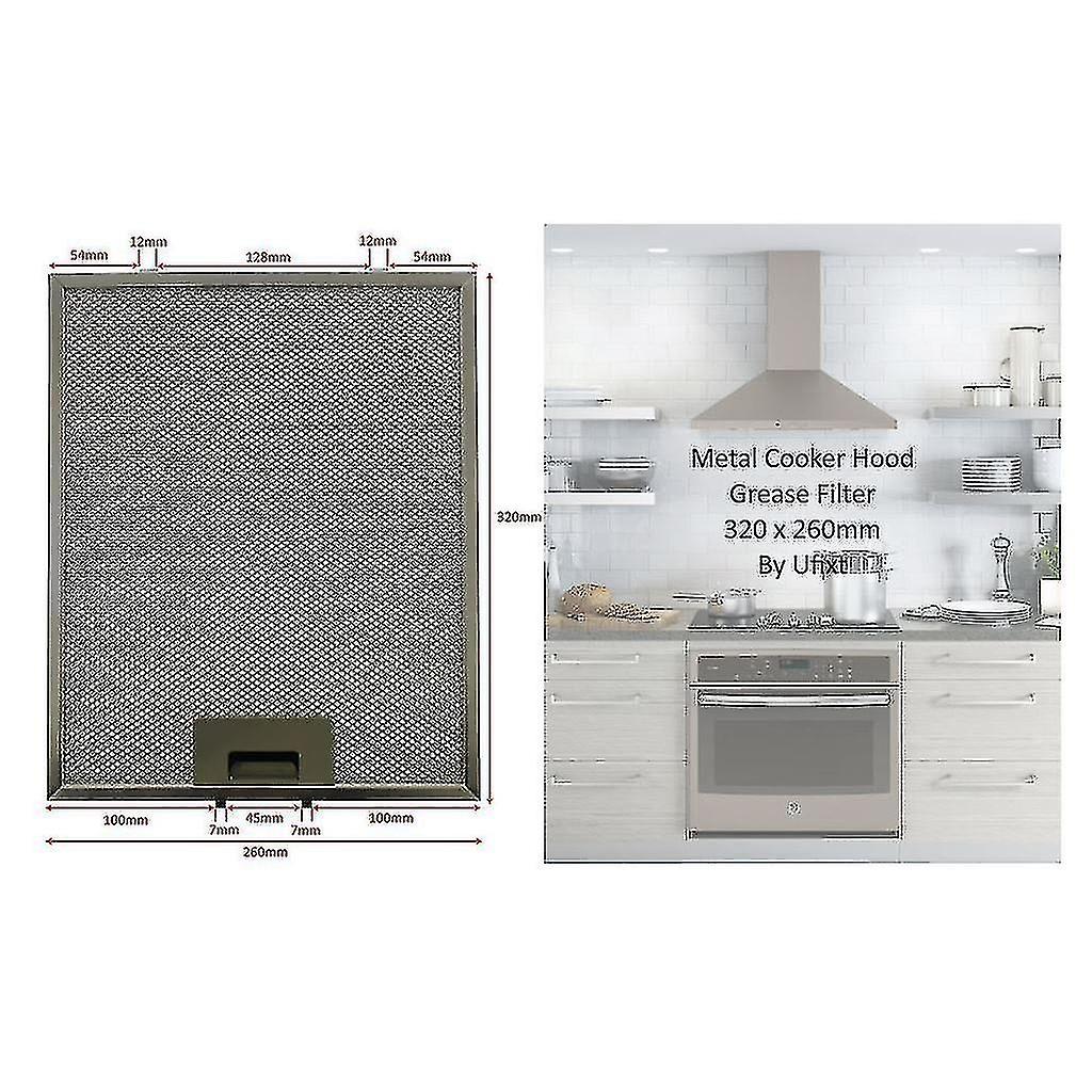 3 X Stoves Universal 320 X 260 Mm Metal Cooker Hood Grease Filter A ...