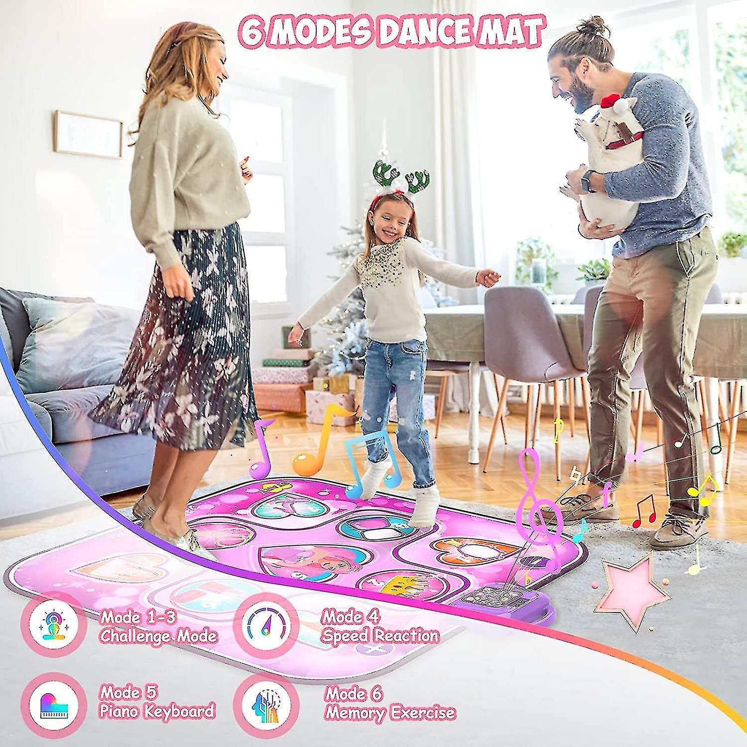 Dance Mat Toys For 3-12 Years Old Girls Birthday Gifts, Musical Dance ...