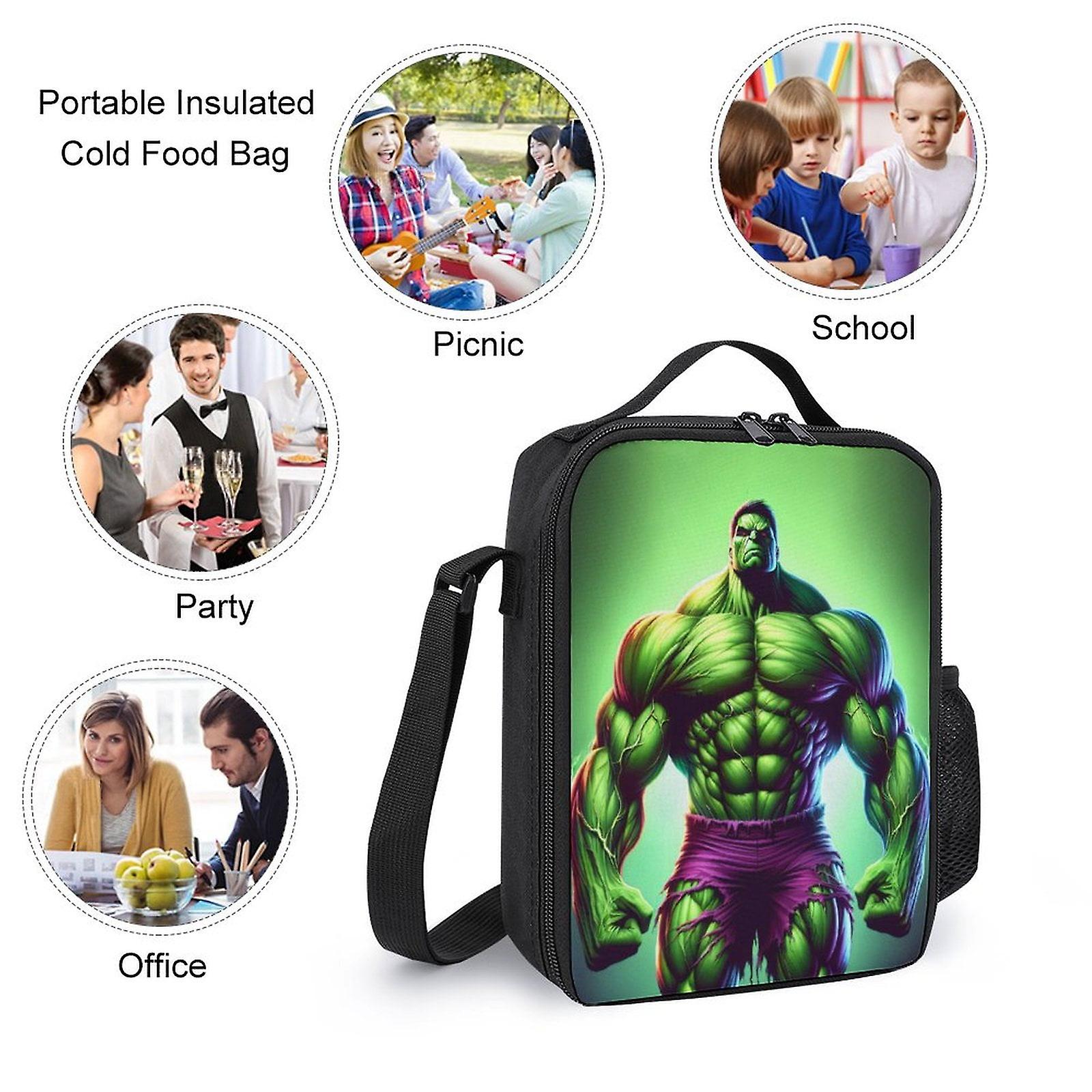 Green Hulk Backpack Set Cartoon Backpacks with Pencil Case & Lunch Bag ...