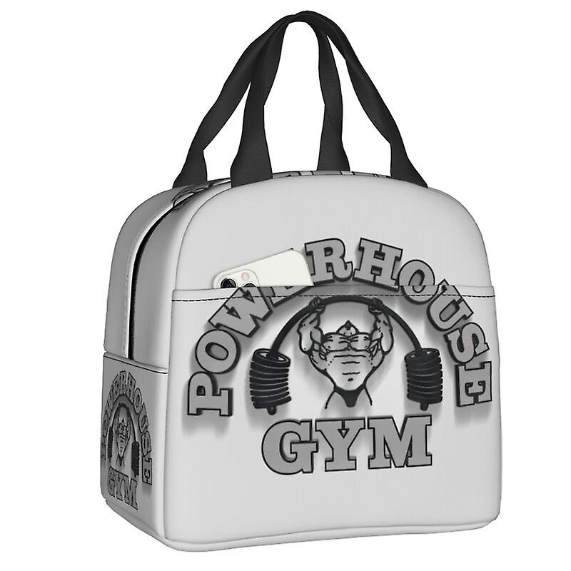 Fitness Muscle Powerhouse Gym Lunch Bag Men Women Cooler Warm Insulated ...