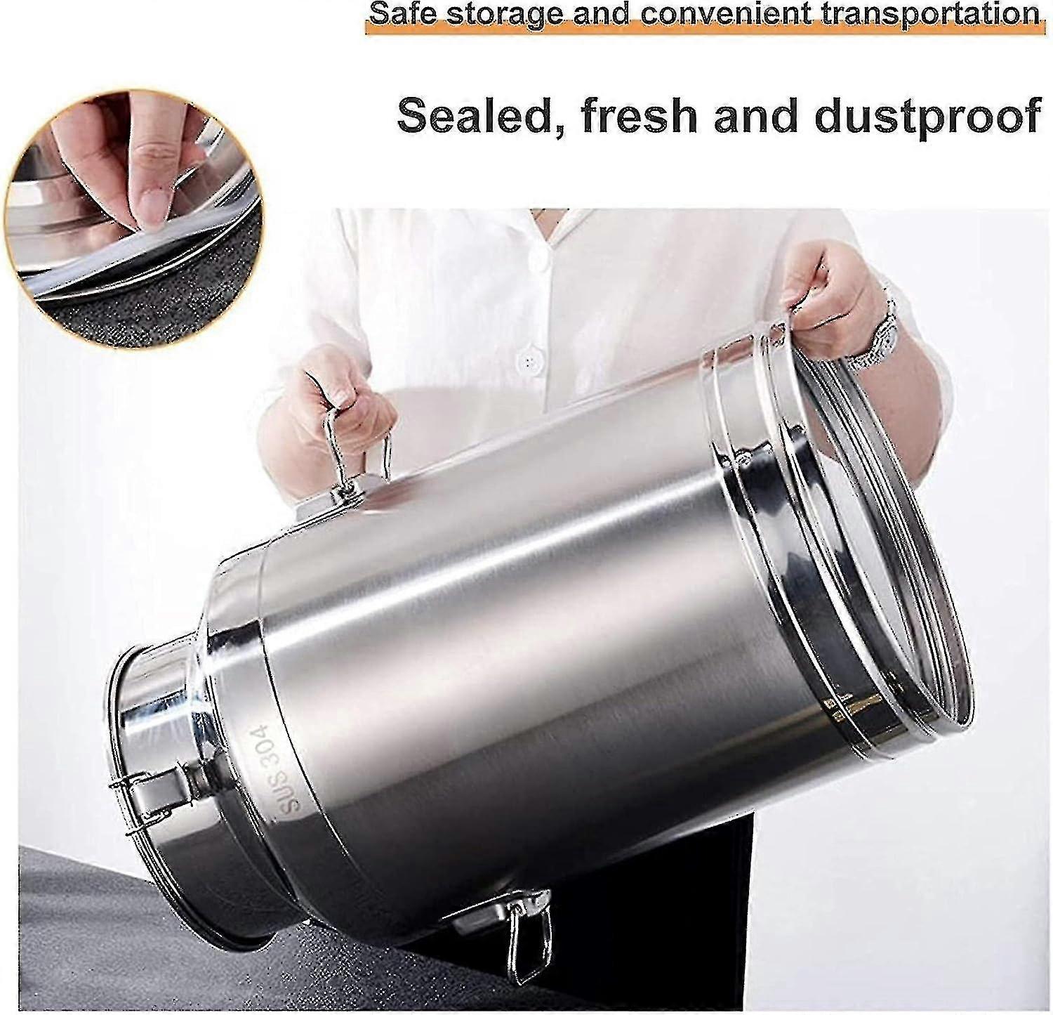 5L Transport Cans Stainless Steel Milk Can Milk Bucket Wine Pail Bucket ...