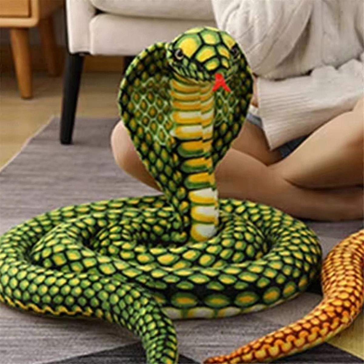 Simulation Doll Cobra Plush Toy Long Python Doll Rag Doll Zodiac Coiled ...