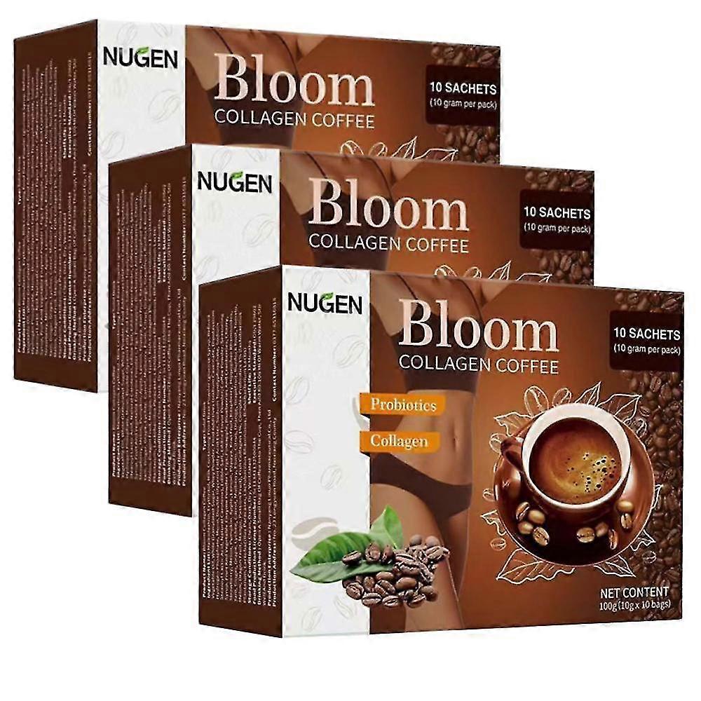1-3pcs Bloom Coffee Collagen, Nugen Bloom Collagen Coffee, Nugen ...