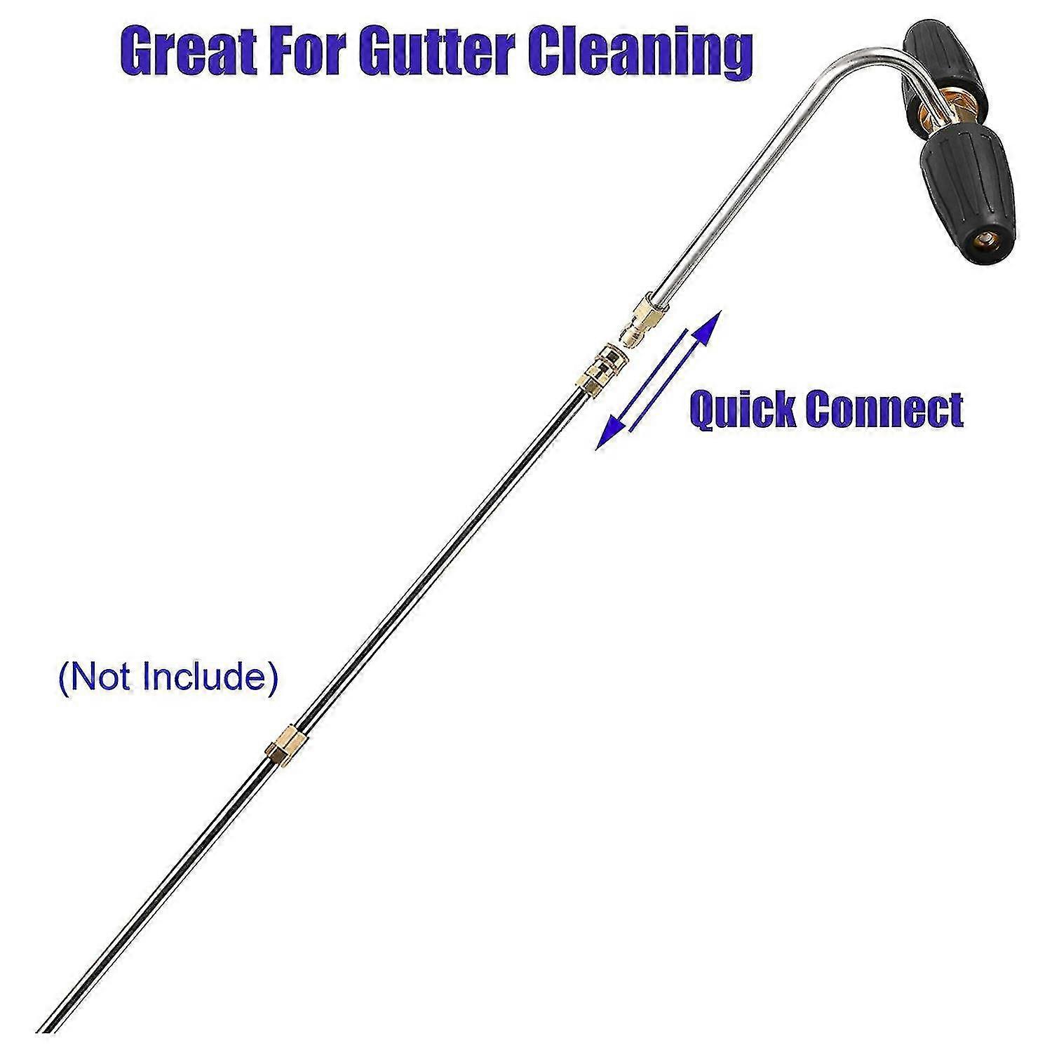 Gutter Cleaner Attachment for Pressure Washer, 2 Rotating Turbo Nozzle ...