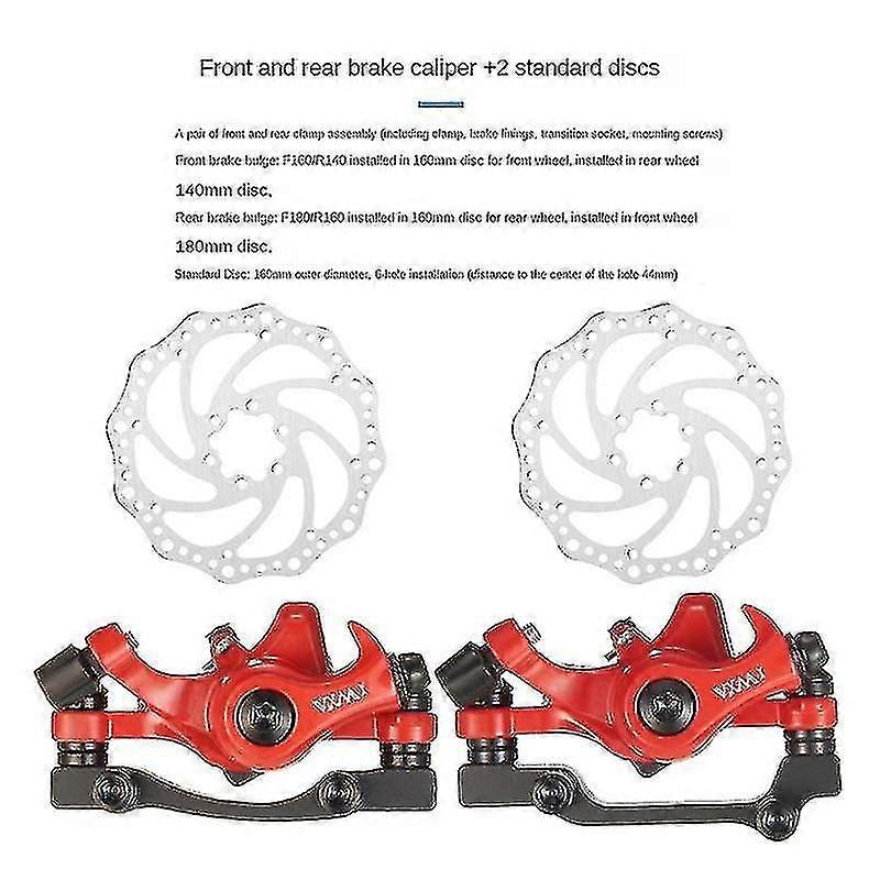 Bike Disc Brake Kit,front Rear Calipers 160 Mm F160 + R160 Calipers ...