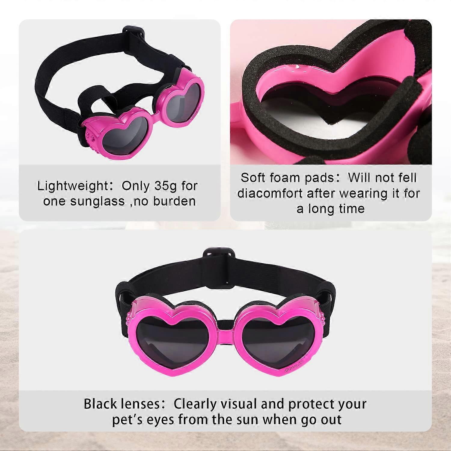 Sunglasses for Small Dogs, Dog Windproof Glasses Adjustable High ...