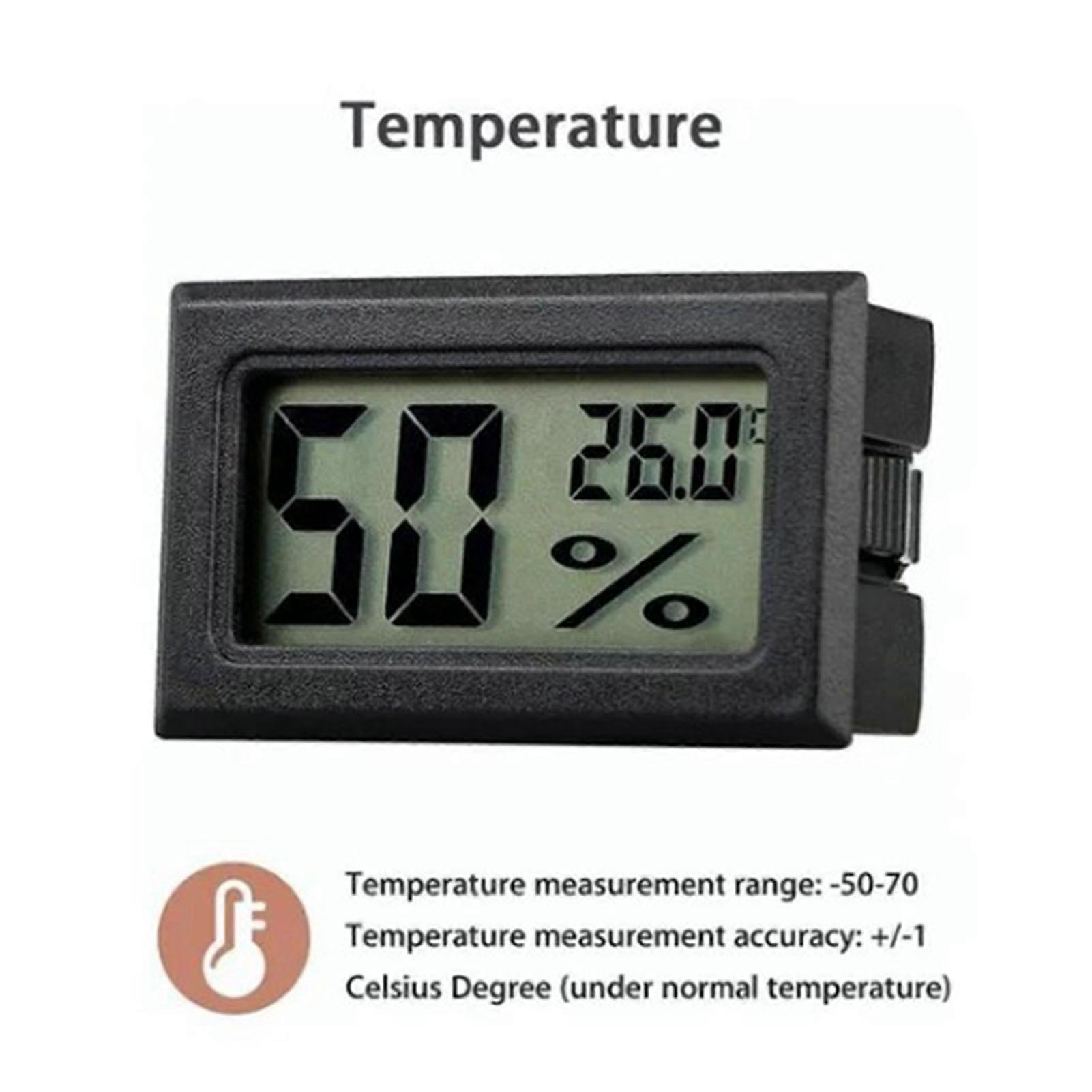 Digital Display Thermometer Black ABS Accurate Anti Impact Electronic ...