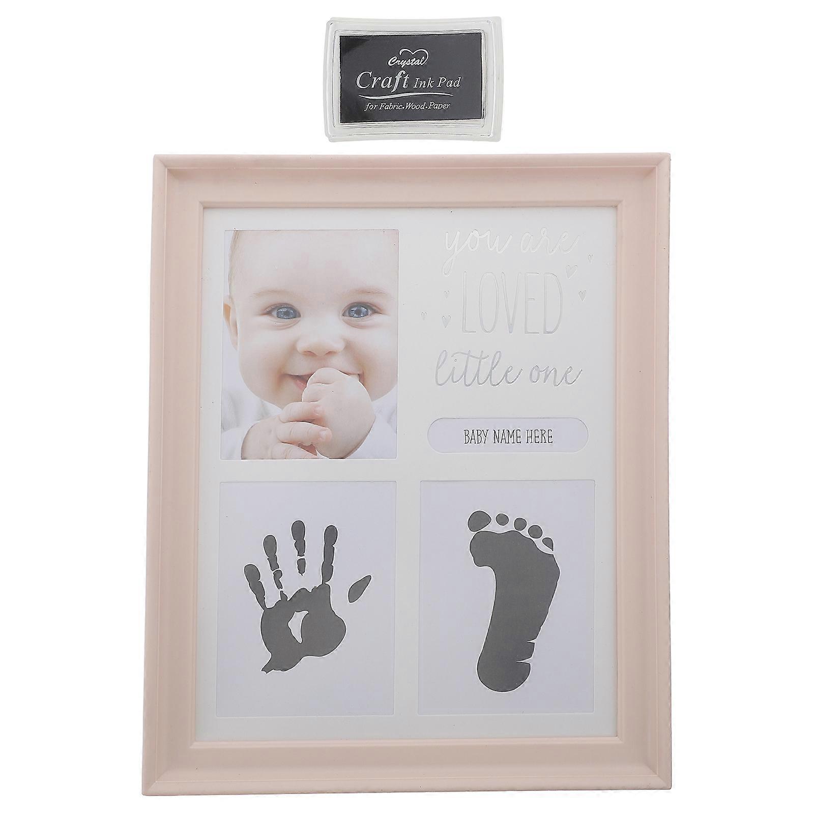 1 Set Baby Handprint Ink Pad Photo Frame Newborn Baby Shower Gift for ...