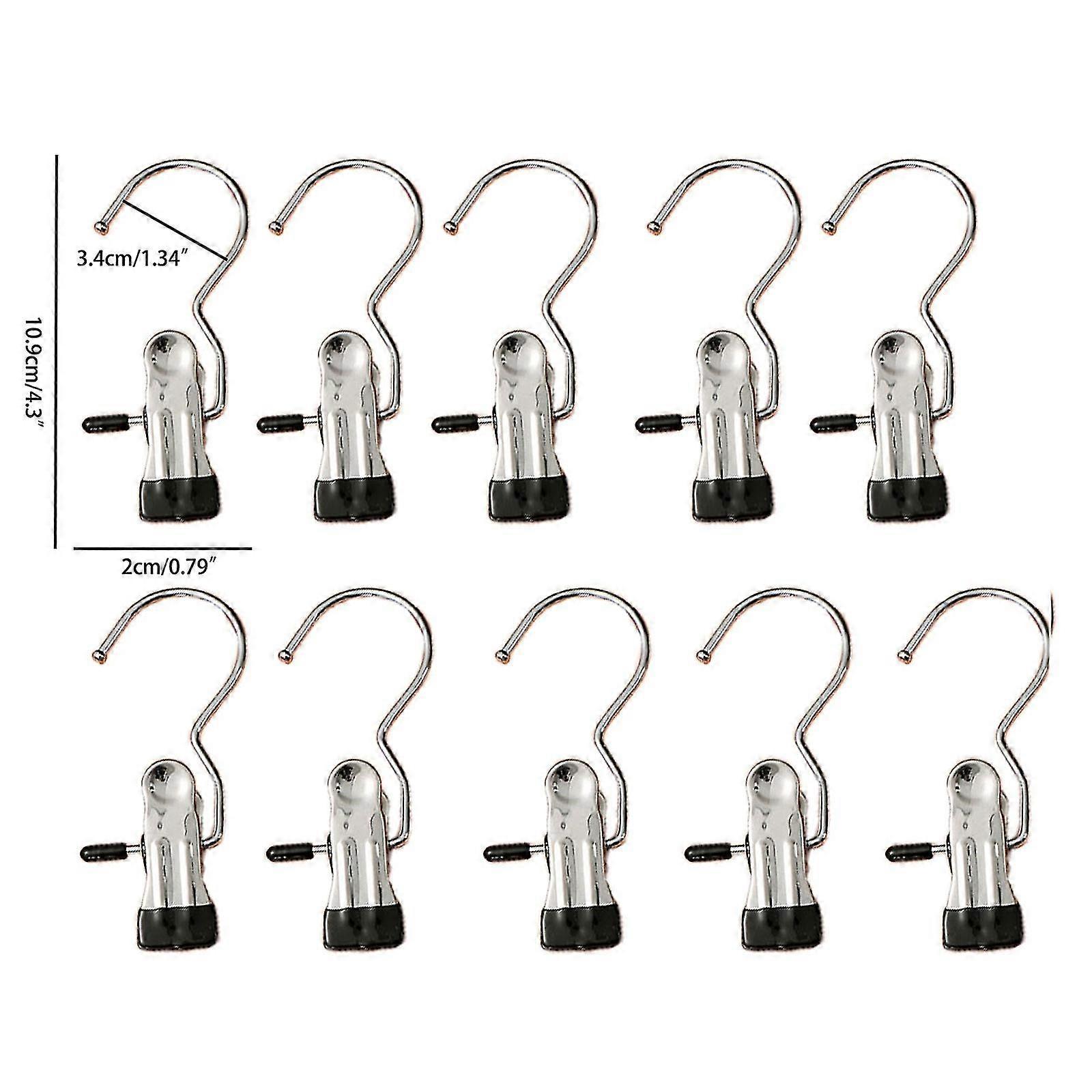 Anti-rust Clip Space-saving Clothespin Hat Pants Storage Hanging Travel ...