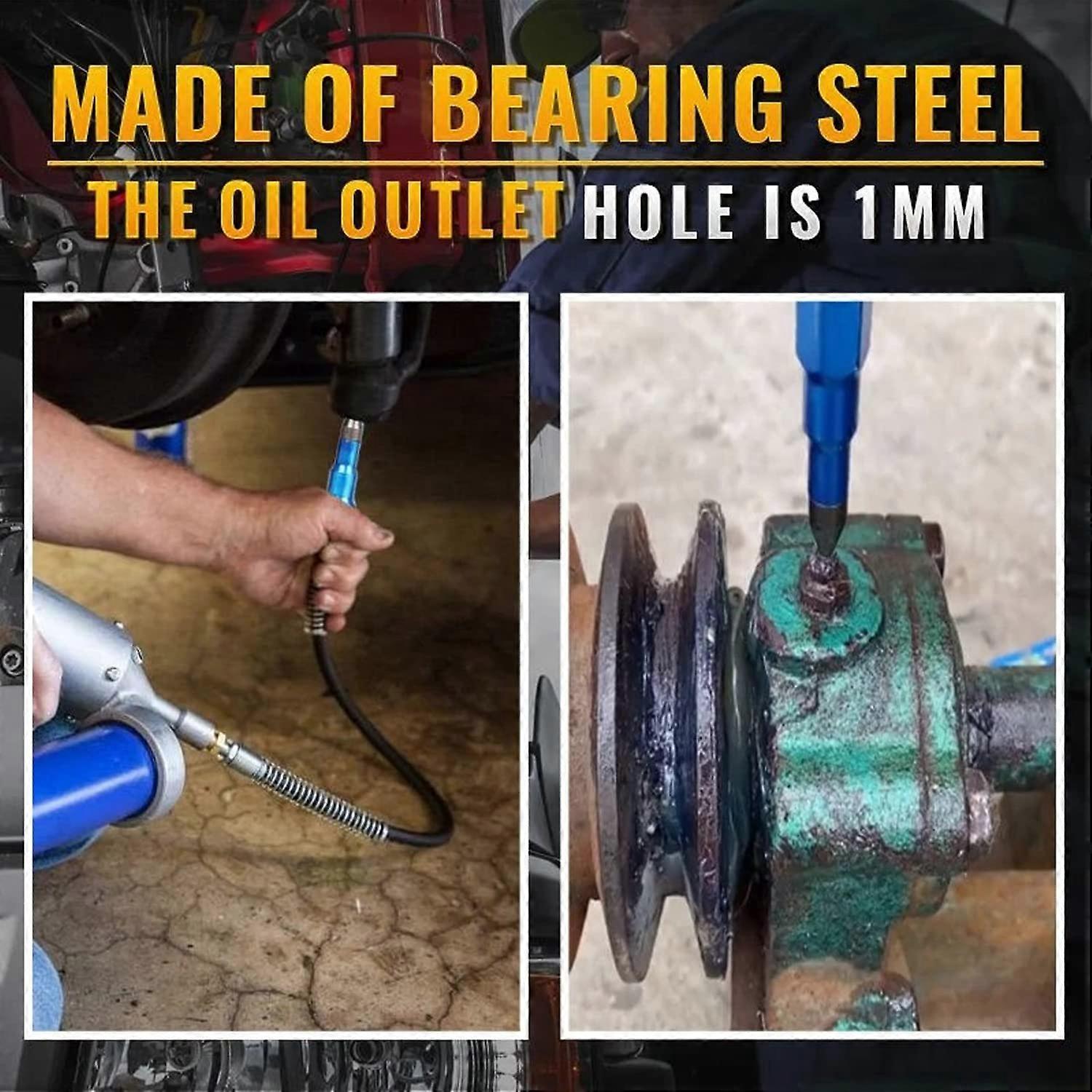 Heavy-Duty Grease Gun Pointed Mouth,Anti-Clogging Steel Needle Nose ...