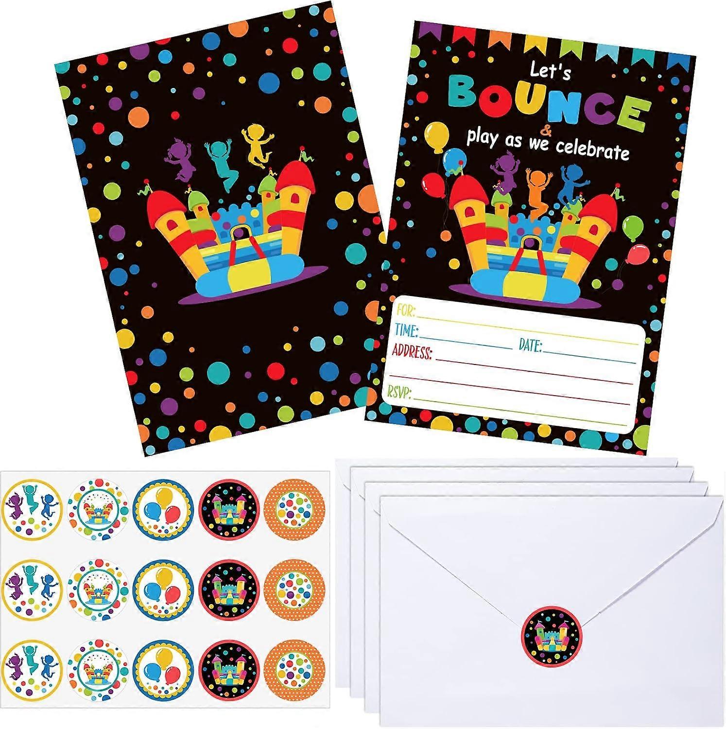 30 Pack Bounce House or Jumping Party Invitations Trampoline Birthday ...