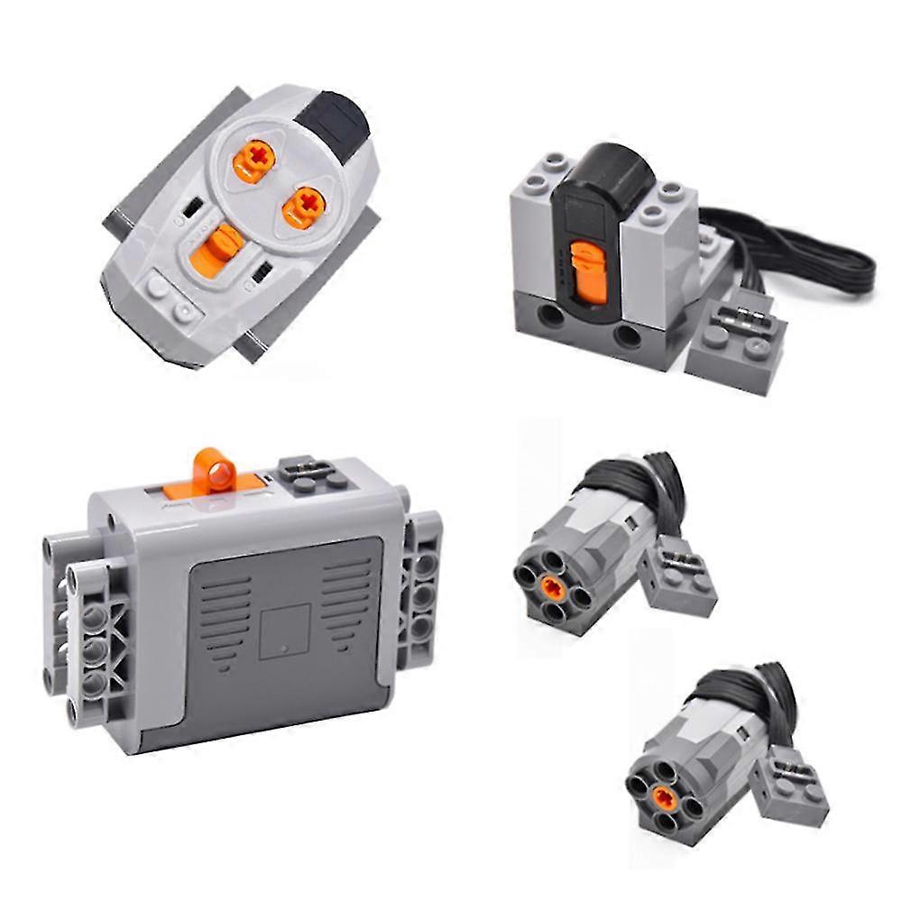 5pcs Power Function Motorized Blocks Power Kit 2 Medium Motors,1 ...