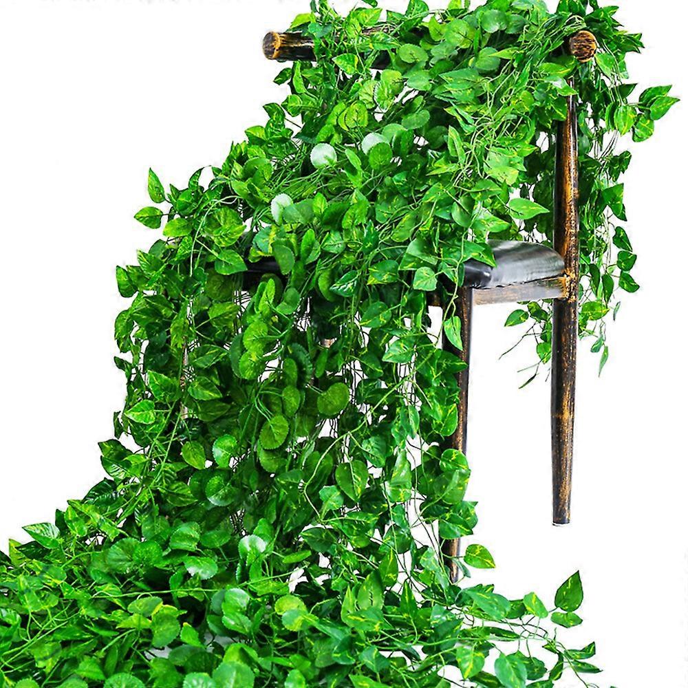 Artificial Plant Creeper Silk Green Leaves Rattan for Home Decor ...