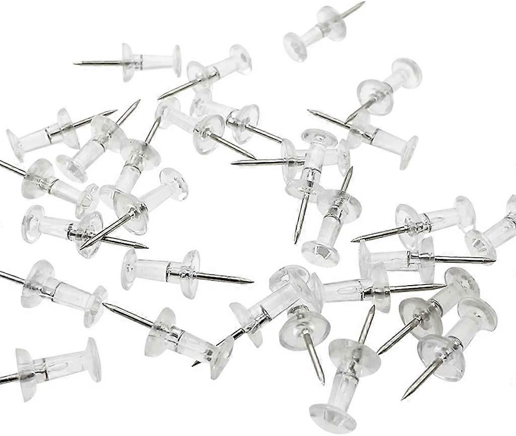 Clear Pushpins, Plastic Headed Pushpins Map Pins for Wall Drawing ...