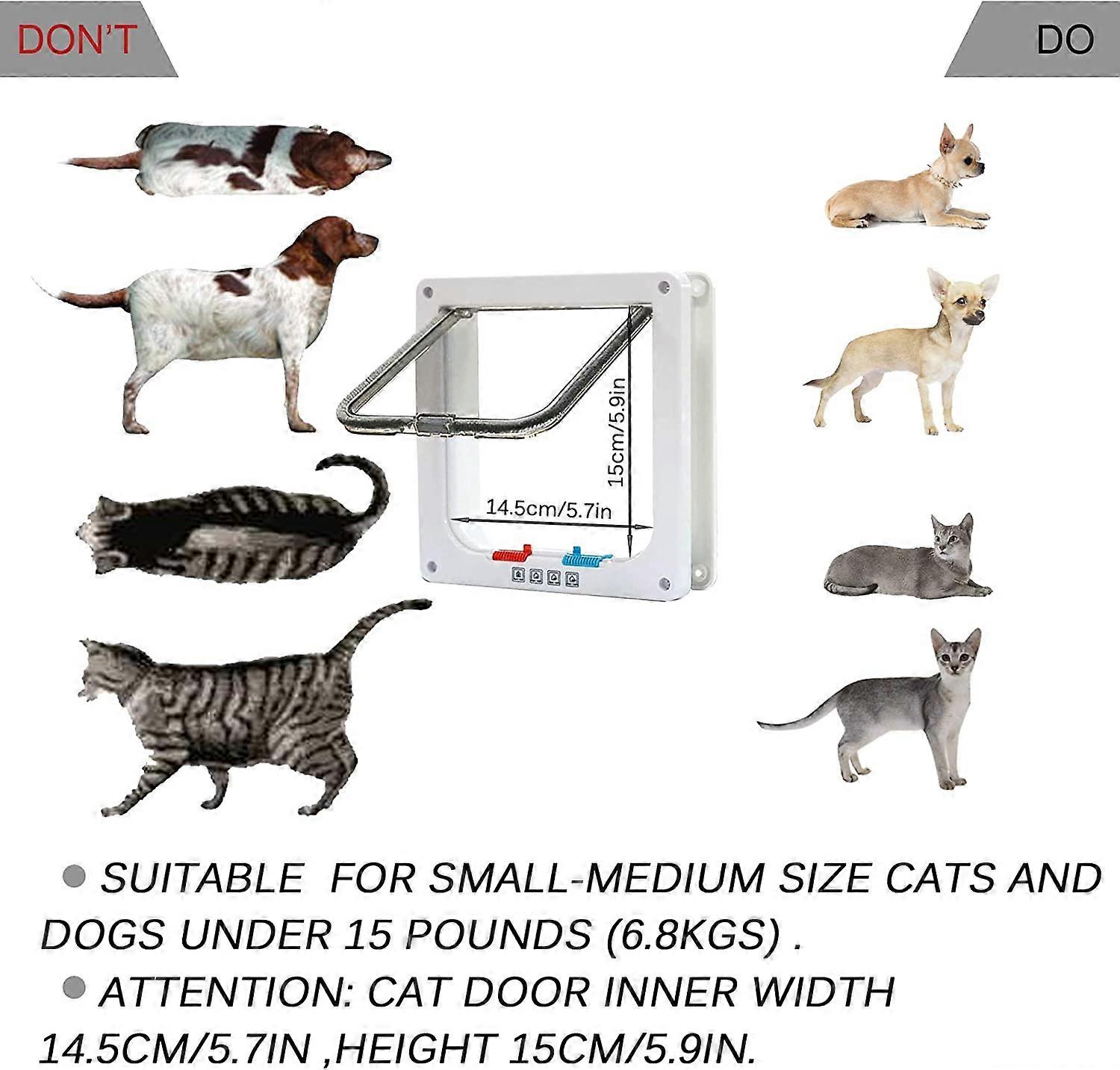 Position Cat Flap Cat Flap with Tunnel Cutout Cover Dog Cat Flap Cat ...