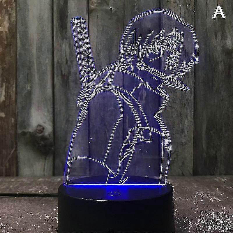 3d Night Lights Naruto Team Uzumaki Naruto Sasuke Sakura Figure Led ...