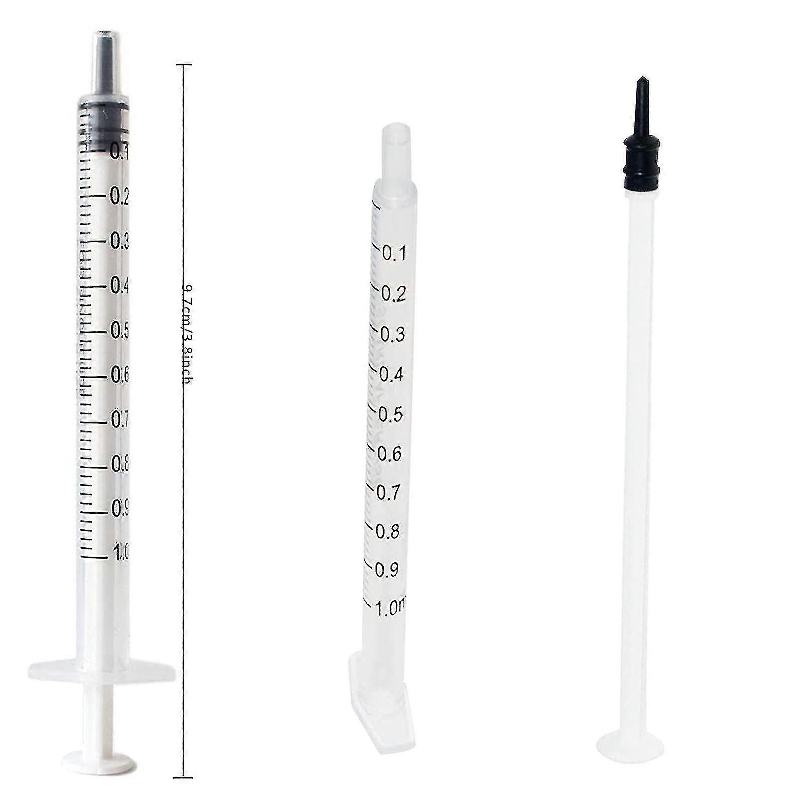 10pcs 1ml Plastic Syringes Measuring Syringe No Needle Syringe Reusable ...