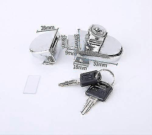 Pack Of 2 Double Glass Display Cabinet Lock Double Door Single Open ...