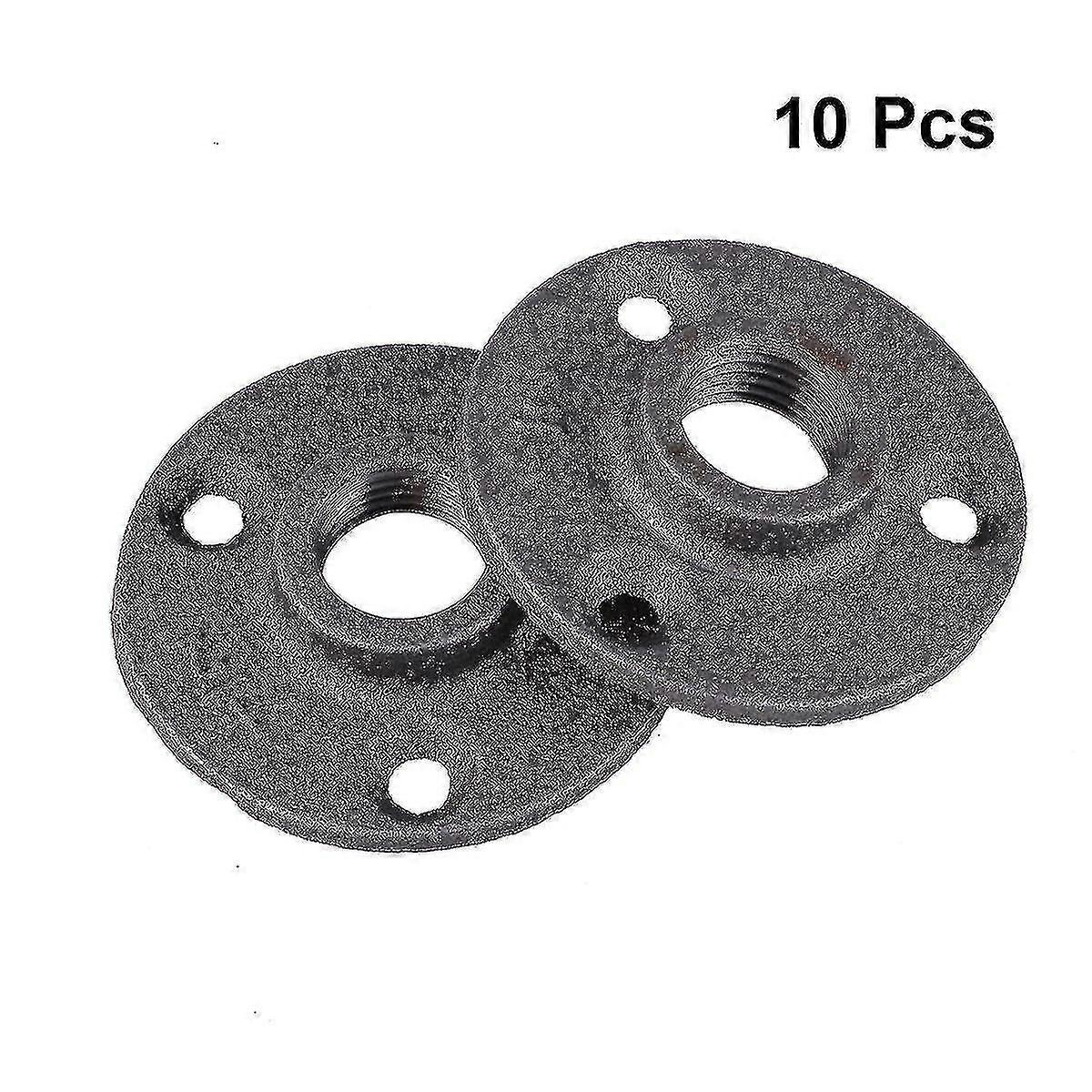 10pcs 20mm Malleable Threaded Floor Flange Iron Pipe Fittings Wall ...