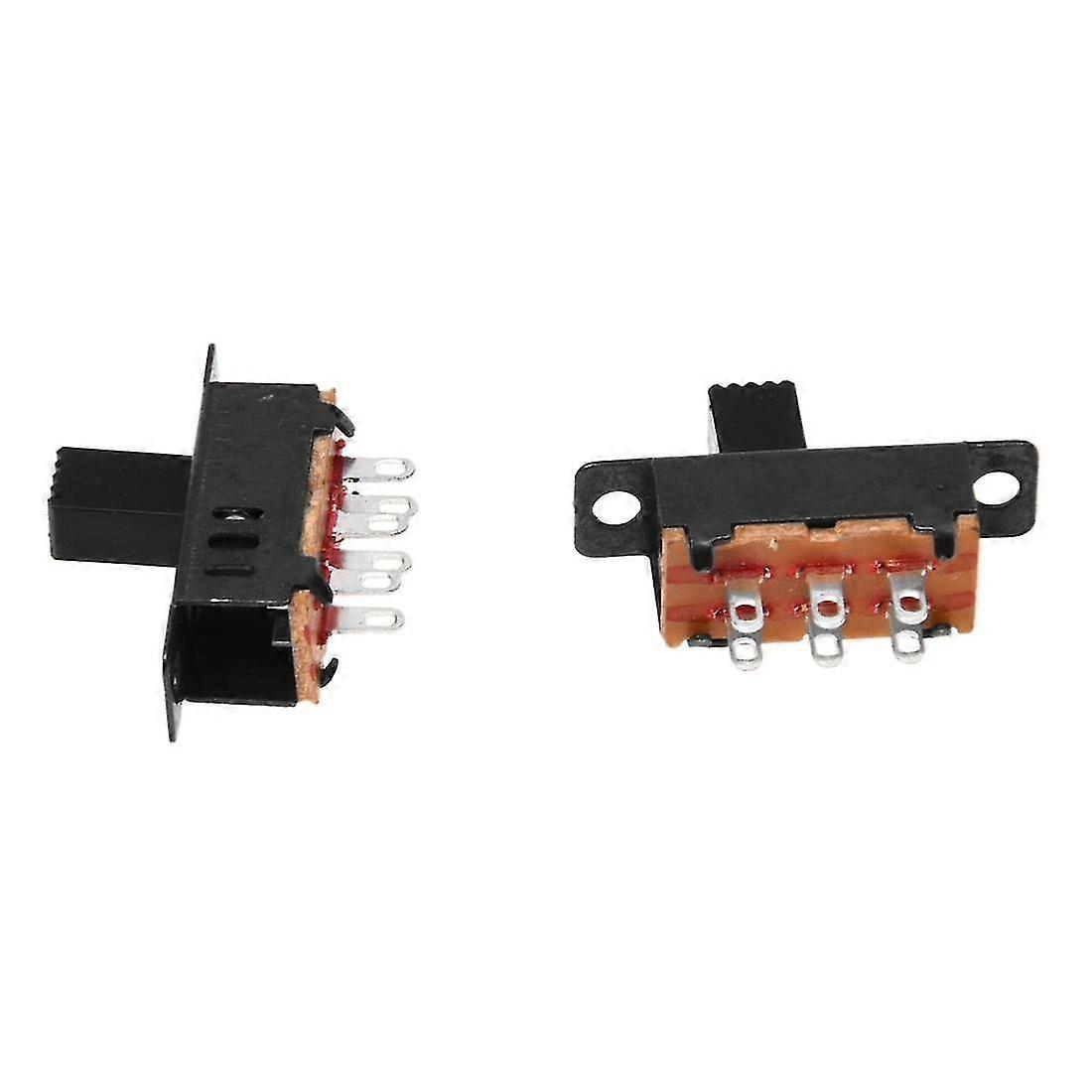 10 x DC 0.5A 50V 3 Position 2P2T DPDT Panel Mount Slide Switch SS23D32 ...