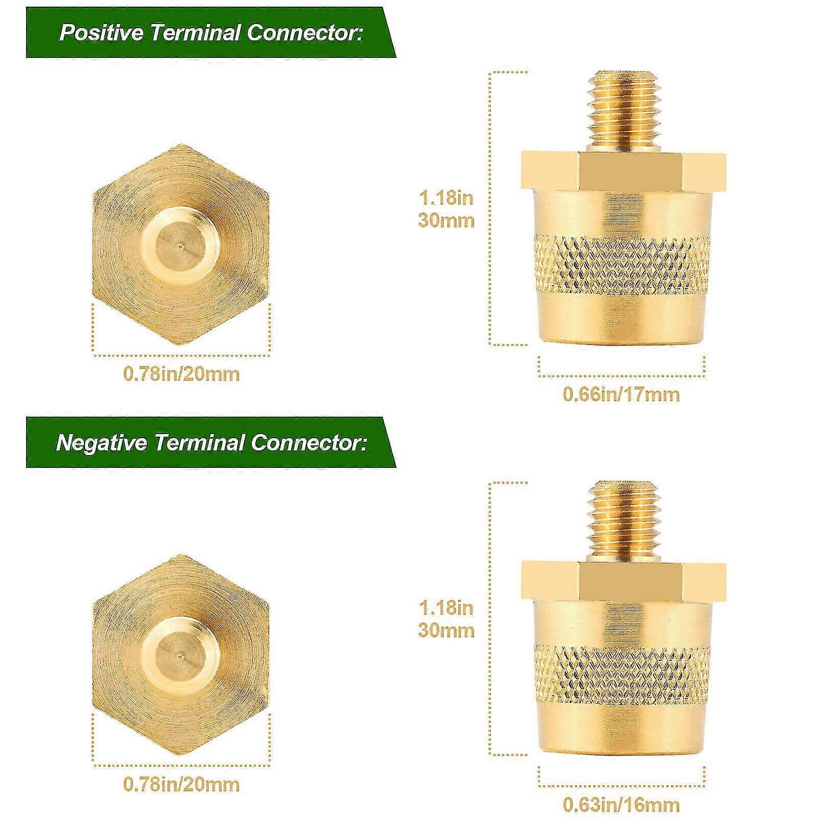 1 pair set battery pole adapter M8 standard pole screw pole battery ...