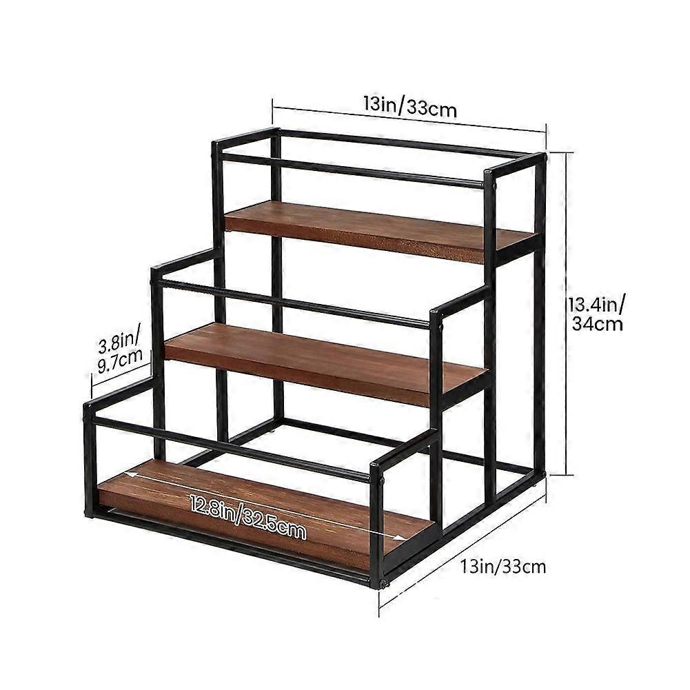 Coffee Syrup Rack 3-Storey Storage Rack Wine Rack Wine Rack Kitchen ...