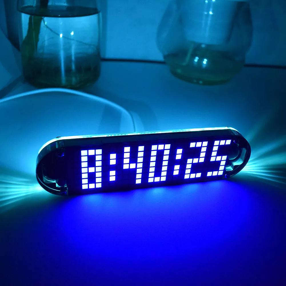 High Accuracy Multifunction LED Dot Matrix Animation Effects Clock DIY ...