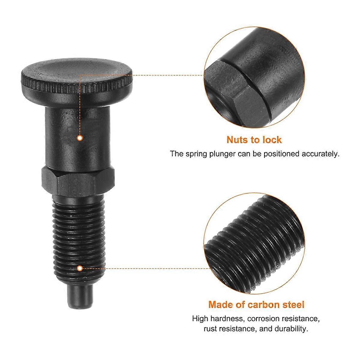 3pcs Push Fit Ball Nose Spring Plunger M10x1Thread 5mm Pin Dia.Carbon ...