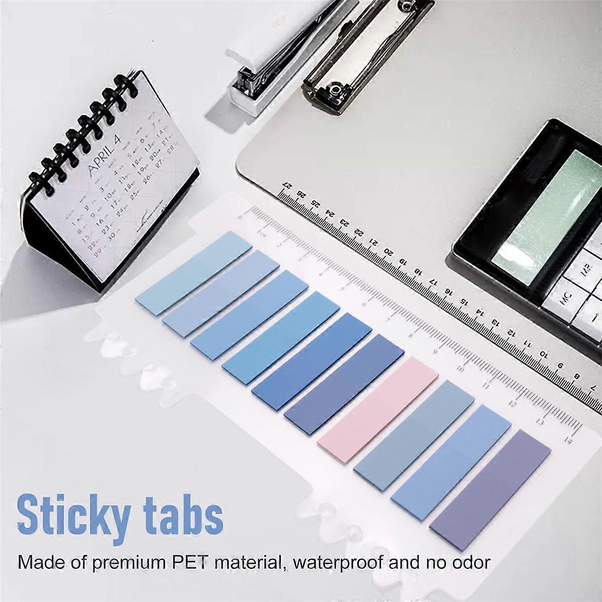 800 Pcs Sticky Index Tabs, 4 Sheets Morandi Strip Index Tabs, Writable ...