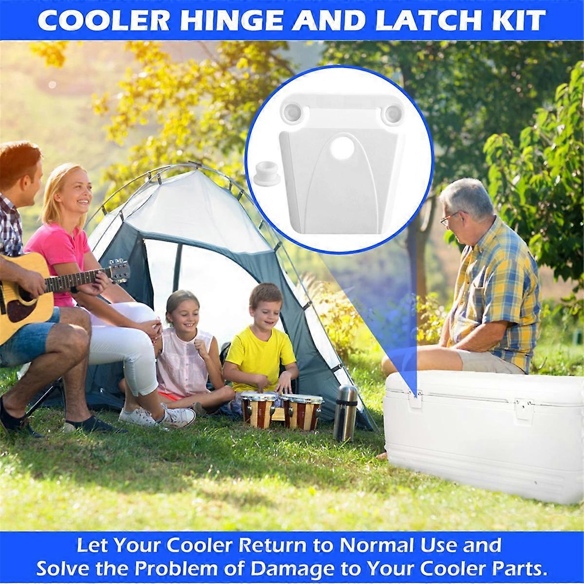 Cooler Hinge and Latch and Screws Kit, Cooler Latch Replacement Parts ...