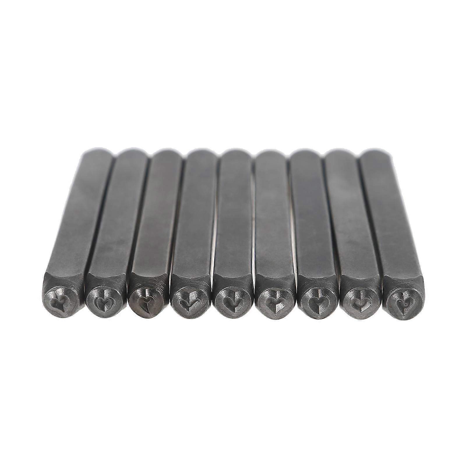 9 Pcs Jewelry Metal Stamps Set Cute Design Stamps Metal Elements Hard ...