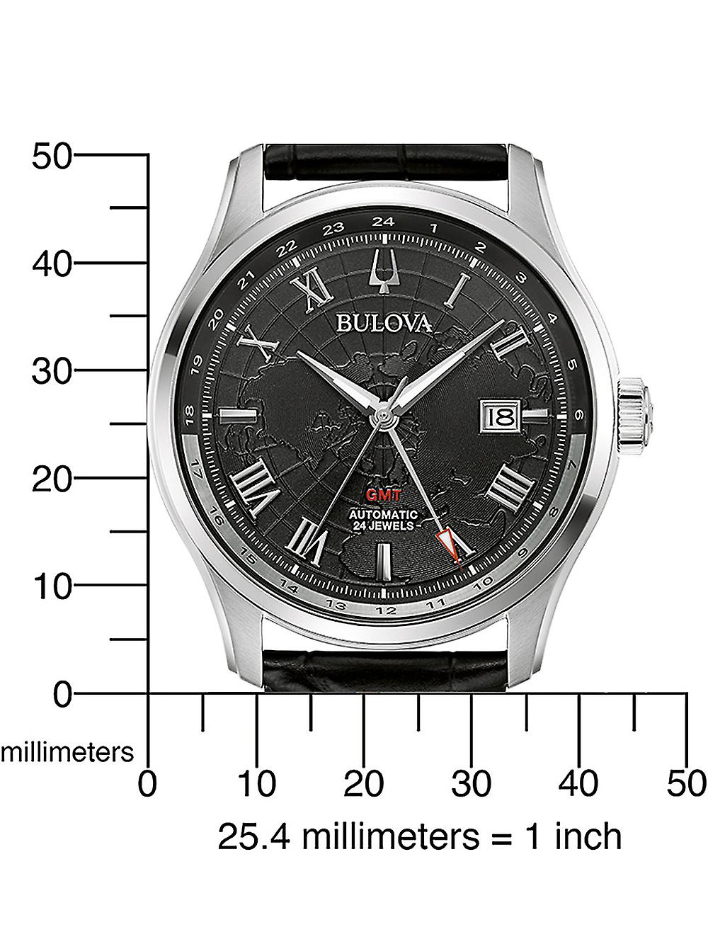 Bulova 96B387 Wilton GMT Automatic Men's Watch 43mm 3ATM | Fruugo US