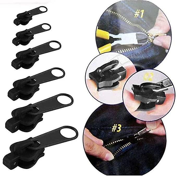 6-pack Fixed Zipper Pullers - Zipper Slider Repair, Instant Zipper Set ...