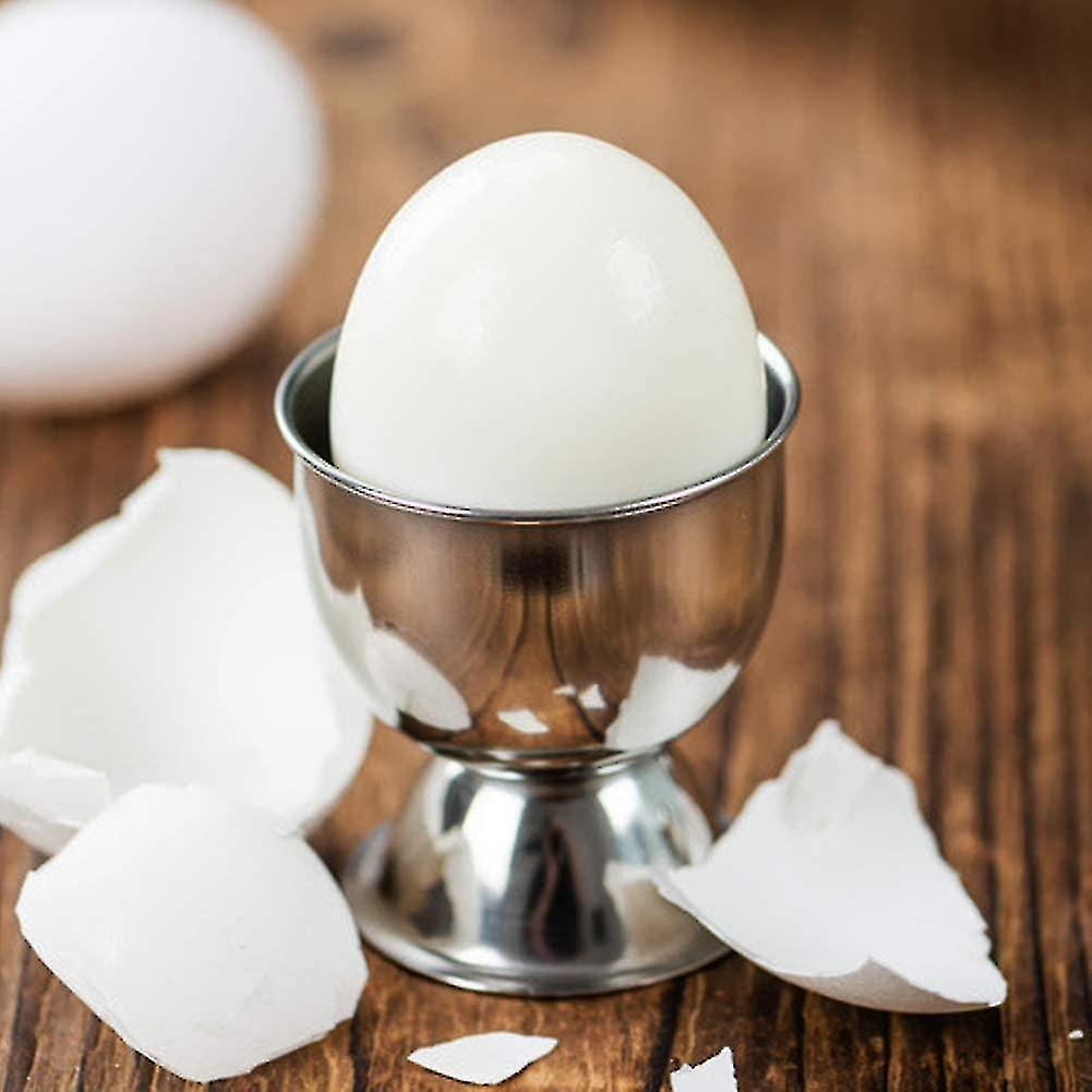 Egg Cup Set, Stainless Steel Egg Cup Holder And Double Sided Egg Lid ...